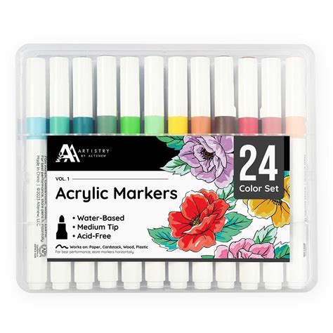 Altenew Acrylic Marker Set And Color By Number Sheets Bundle