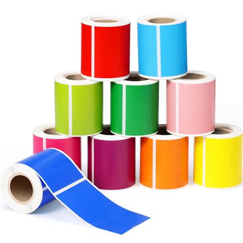 Ctosree 10 Rolls Colored Stickers Labels For Labeling