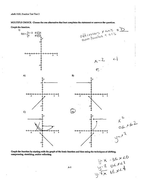 17 Solved Practice Questions Exam 2 Algebra Math 1100 Docsity