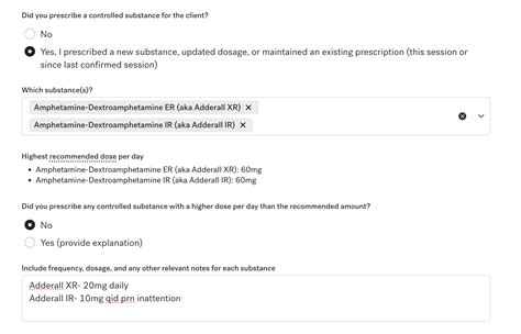 Documenting Controlled Substances Prescriptions During Session Confirmation Headway