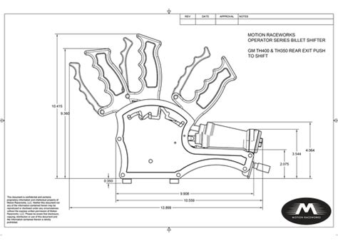Electric Shift Powerglide Operator Series Billet Shifter Rear Exit