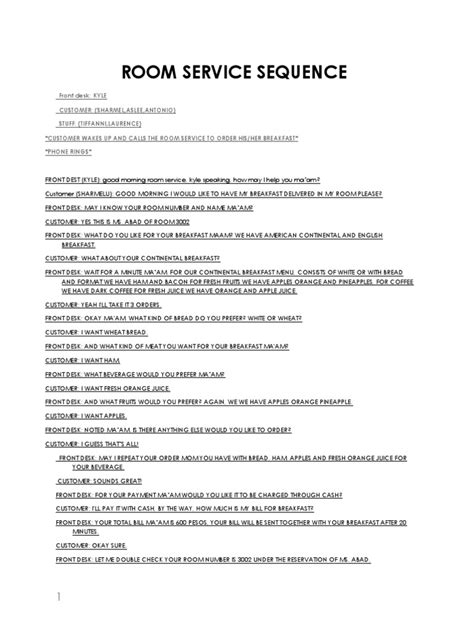 Fbs Script Pdf Western Cuisine Home