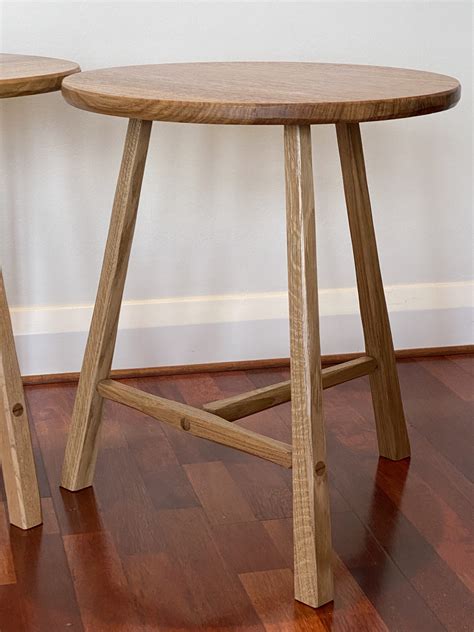 Brown Oak Cricket Table Lowfat Roubo