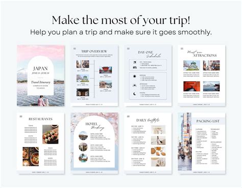 Travel Itinerary Template Printable Travel Guide Travel Agent
