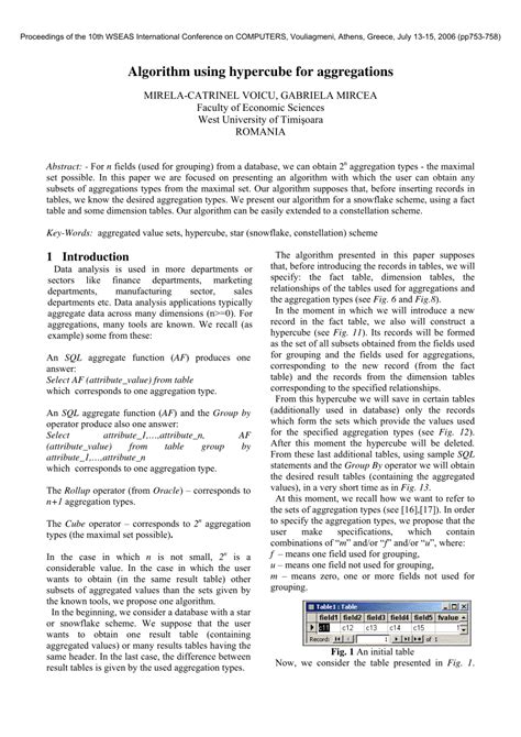 Pdf Algorithm Using Hypercube For Aggregations