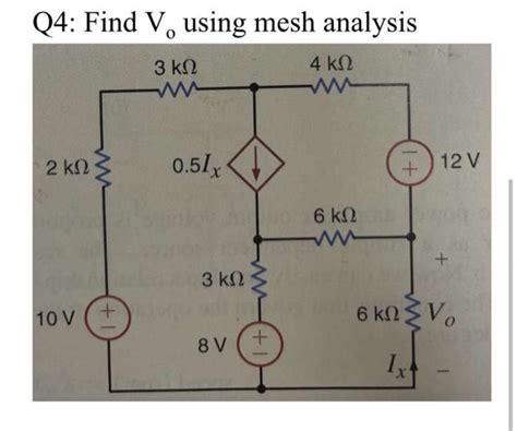 Solved Q Find Vo Using Mesh Analysis Chegg