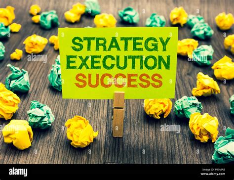 Word Writing Text Strategy Execution Success Business Concept For Putting Plan Or List And