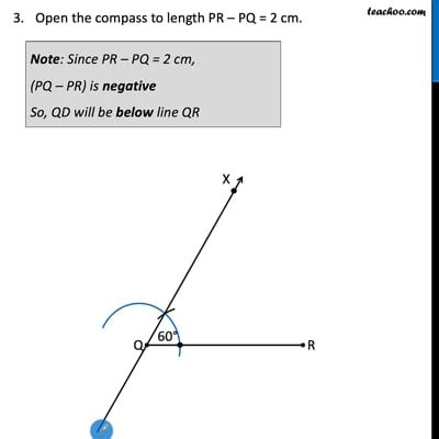 Ex 11 2 3 Construct Triangle PQR QR 6cm Q 60 And PR PQ 2