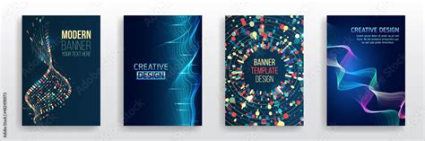 Vector Template For Brochure Or Cover Filtering Machine Algorithms Sorting Data Business