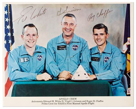 Lot Detail Apollo 1 Crew Signed Photo Without Inscription With