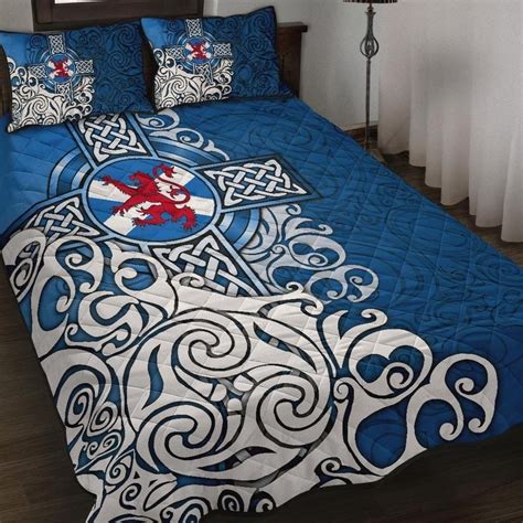 Escocia Celtic Quilt Bed Set Bandera De Escocia Y León Walmart En Línea