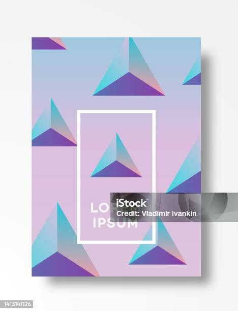 디자인 서식 파일 삼각형 배경에 최소한의 멋진 그라데이션 커버 0명에 대한 스톡 벡터 아트 및 기타 이미지 0명 가리기 그라데이션 Istock