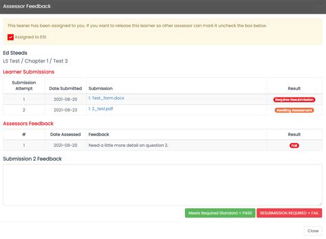 How To Assess Learner Submission Momentum Elearning Ltd Lms