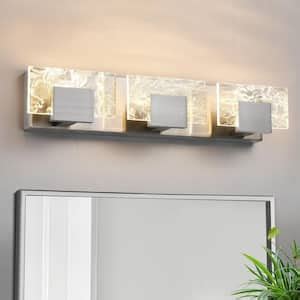 Kaisite 16 In 2 Light Bathroom Modern Light Fixture Brushed Nickel Led