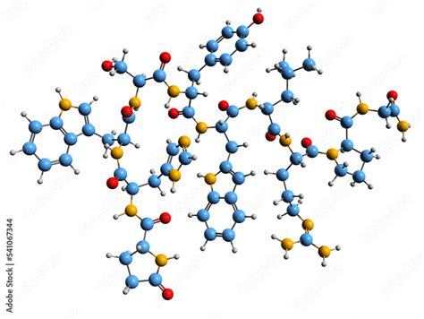3d Image Of Triptorelin Skeletal Formula Molecular Chemical Structure Of Decapeptide