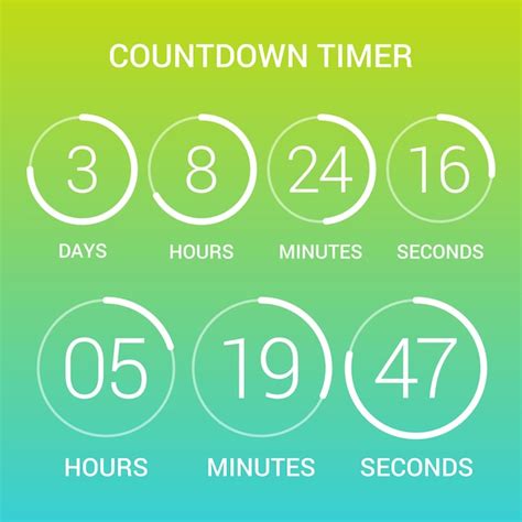 Premium Vector Circle Countdown Clock Counter Timer On Gradient