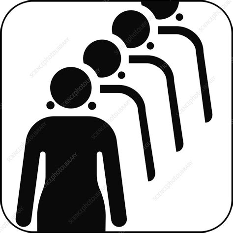 Female Queue Symbol Artwork Stock Image F001 3578 Science Photo Library
