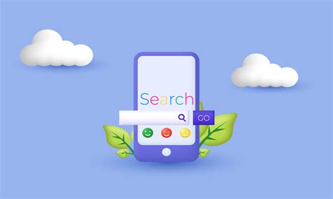 3d Realistic Phone Search Illustration Trendy Icon Modern Style Object Symbols Isolated On