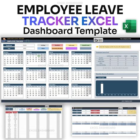 Employee Leave Tracker Excel System Comprehensive User Friendly Template Etsy