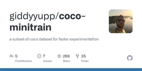 Github Giddyyuppcoco Minitrain A Subset Of Coco Dataset For Faster Experimentation