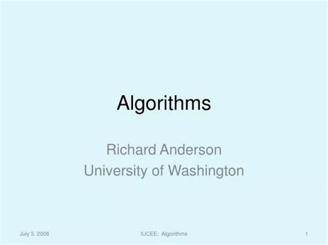 Ppt Algorithms Powerpoint Presentation Free Download Id