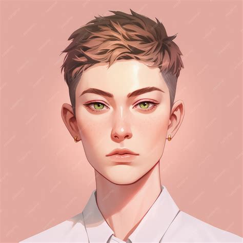 Free Ai Image Androgynous Avatar Of Non Binary Queer Person