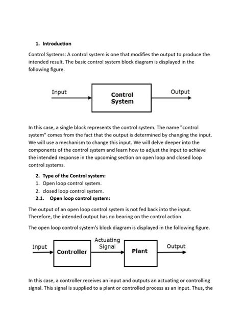 Lab 2 Contorl System Pdf Control Theory Feedback