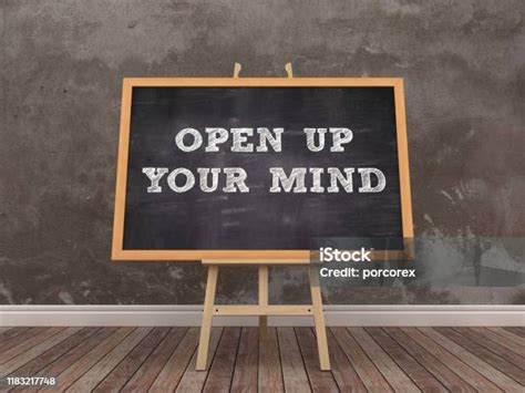 방에 칠판 프레임에 당신의 마음 문구를 열어 이젤 3d 렌더링 3차원 형태에 대한 스톡 사진 및 기타 이미지 3차원 형태 가정의 방 검은색 Istock