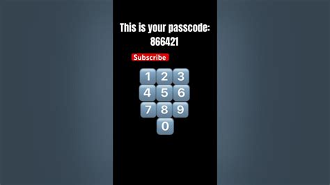 Enter The Passcode Youtube