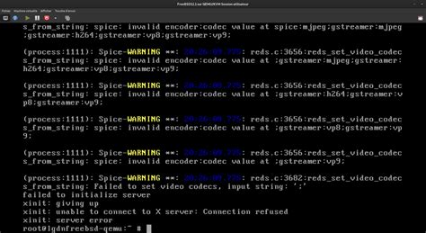 Freebsd 121 Guest On Qemuspice The Freebsd Forums