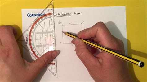 Flächen Quadrat Und Rechteck Zeichnen Youtube