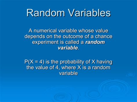 Random Variables