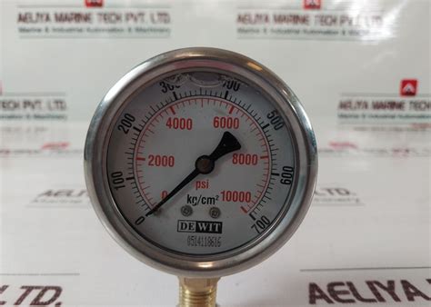 Dewit 0 10000 Psi Pressure Gauge Aeliya Marine Tech