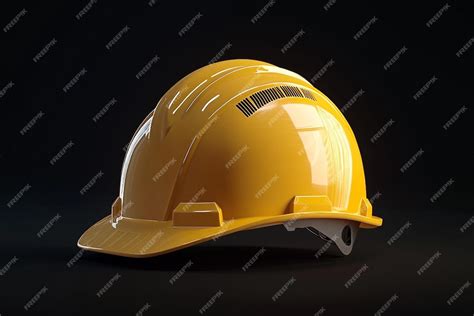 Vector Of Workers Helmet With Subtle Flag Integrat Premium Ai