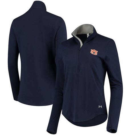 Nwt Under Armour Ncaa Womens Charged Cotton 14 Zip Pullover ~auburn