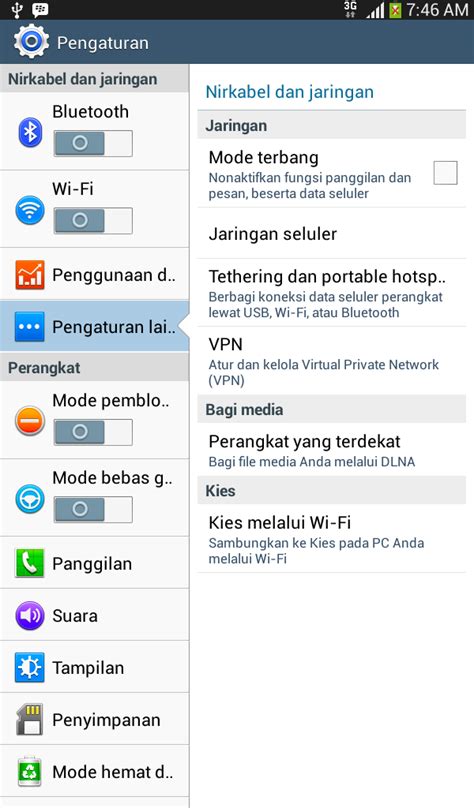 Cara Membagi Koneksi Internet Via USB Android
