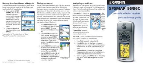 Garmin Gpsmap Quick Reference Guide