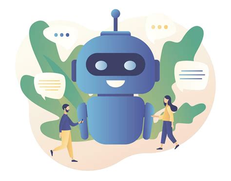 Chatbot Tiny People Chatting With Chatbot Application Ai Robot