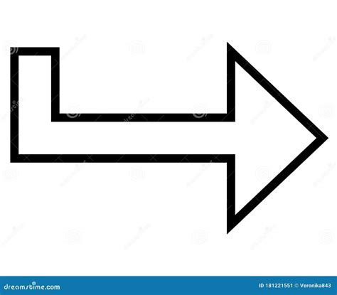 Outline Arrowheads Vector Icon Isolated Black Simple Line Element Illustration From User