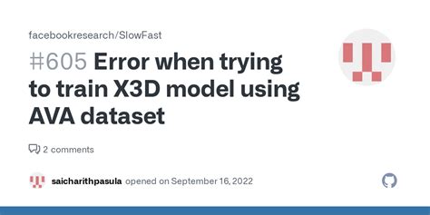 Error When Trying To Train X3d Model Using Ava Dataset · Issue 605
