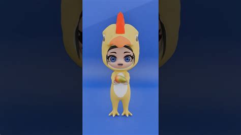 Chibi Bini Jhoanna 3d Chick Character Introduction Animation Shorts