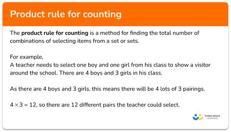 Product Rule For Counting GCSE Maths Steps Examples Worksheet
