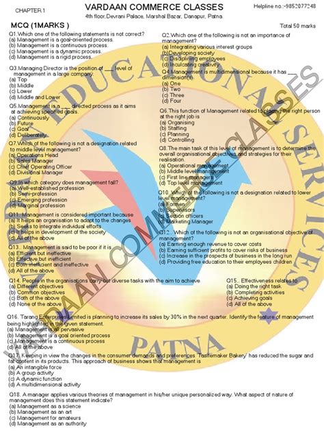 Bst Ch 1 Test 50 Marks Pdf Business Economies