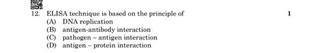 12 ELISA Technique Is Based On The Principle StudyX