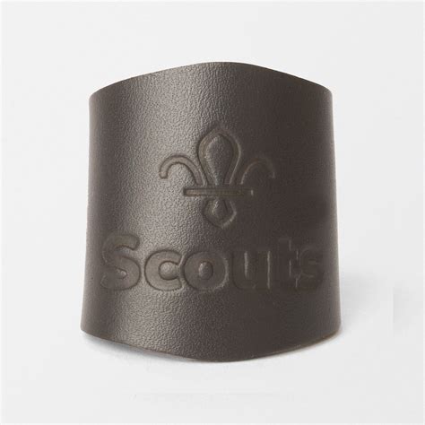 Scouts Official Uniform Embossed Leather Woggle