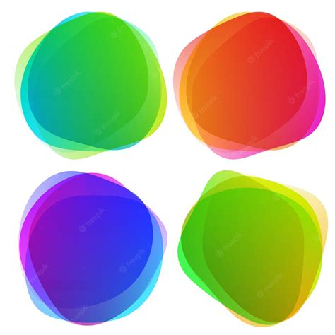 Premium Vector Circular Label Sticker Design Elements Circle Colors