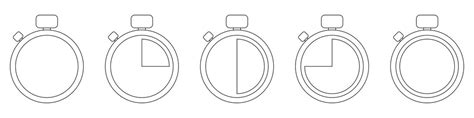 Premium Vector Set Of Timer Vector Icon Stopwatch Symbol Vector Countdown Circle Clock Counter