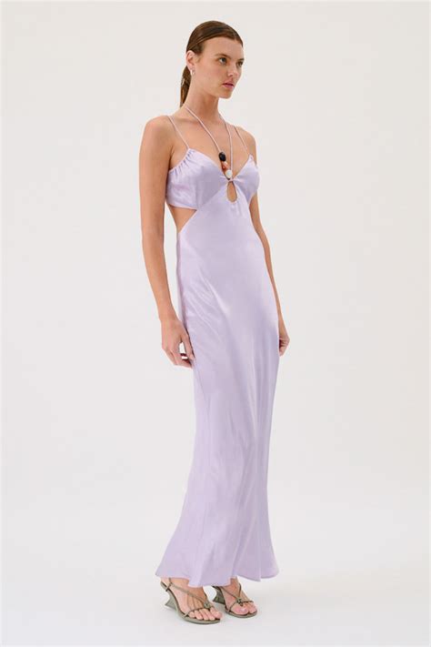 Millenia Halter Maxi Dress Lilac Suboo Au