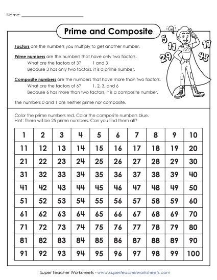 Prime And Composite Numbers Worksheet Pdf 3819 Math 2 Prime And