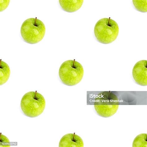 그림자 고립 된 상단보기 흰색 배경 할머니 스미스 사과 반복 장식품 맛있는 육즙 잘 익은 과일 배경 건강한 다이어트 음식 개념